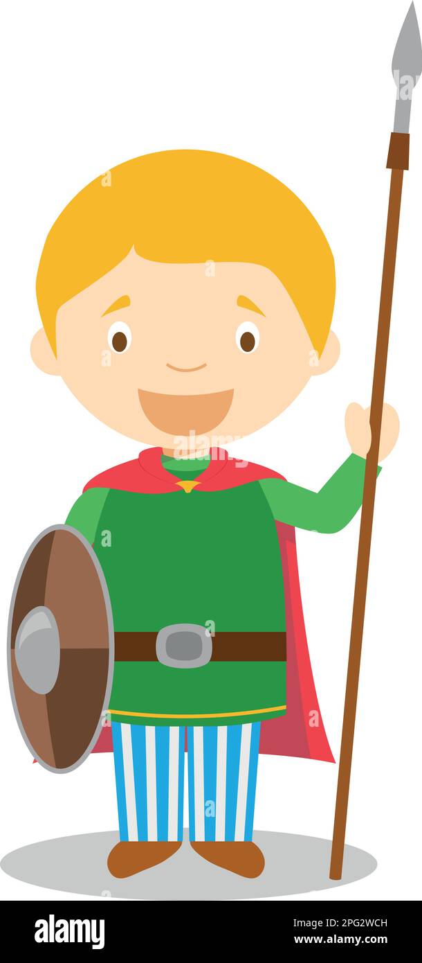 Gaul cartoon character. Vector Illustration. Kids History Collection ...