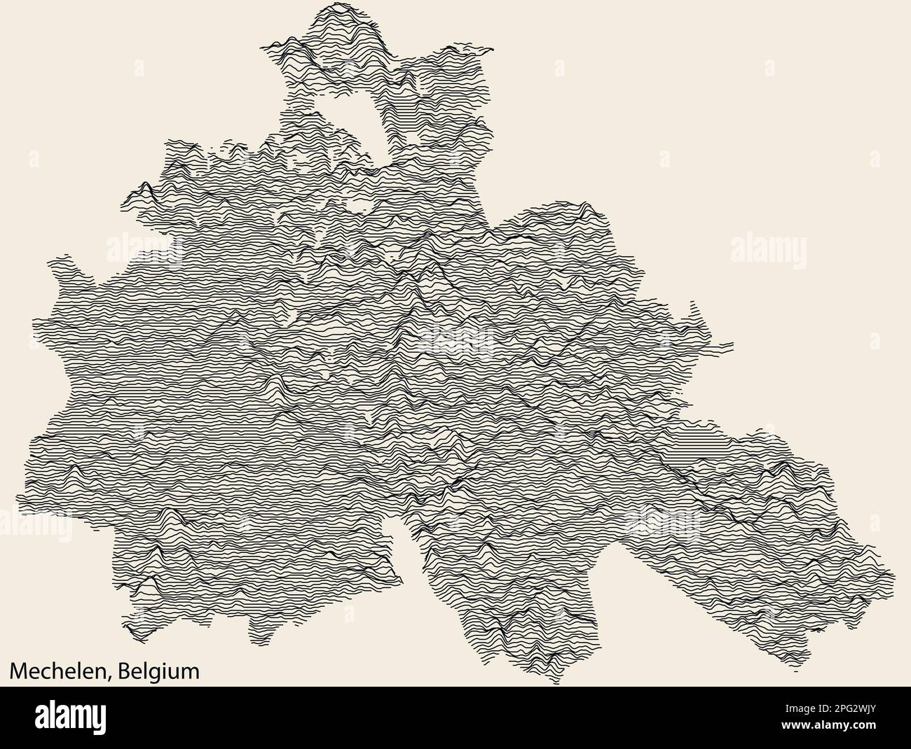 Topographic relief map of MECHELEN, BELGIUM Stock Vector Image & Art ...