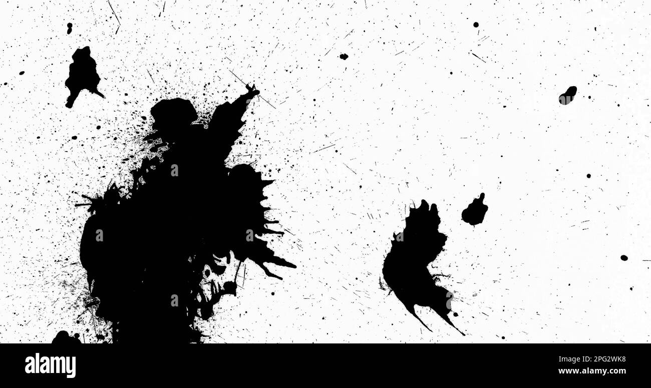 Image of multiple black stains on white background Stock Photo - Alamy