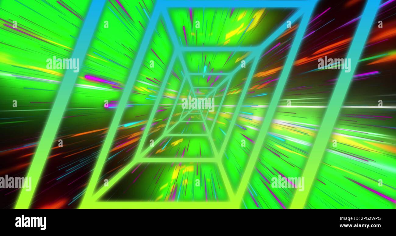 Animation blue neon shapes moving hi-res stock photography and images ...