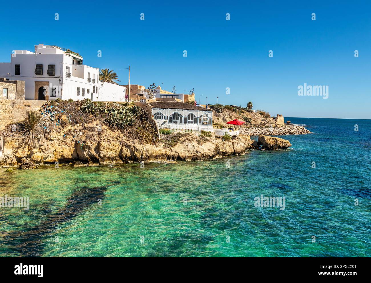Mahdia Beach. A Serene Getaway on the Tunisian Coastline Stock Photo ...
