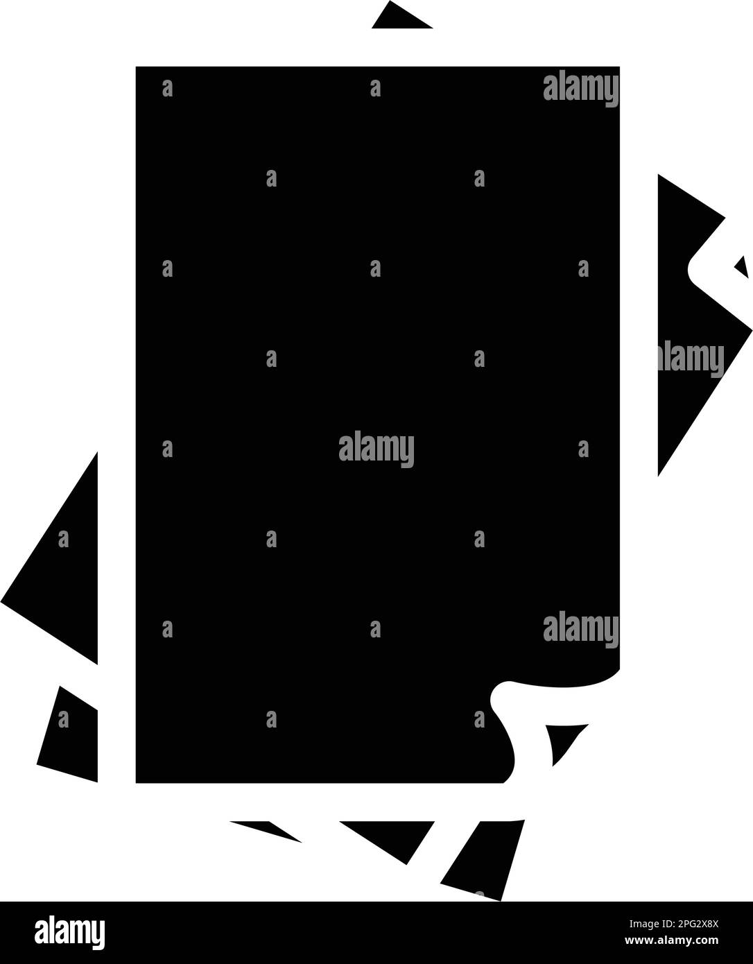 sheet paper document glyph icon vector illustration Stock Vector Image ...