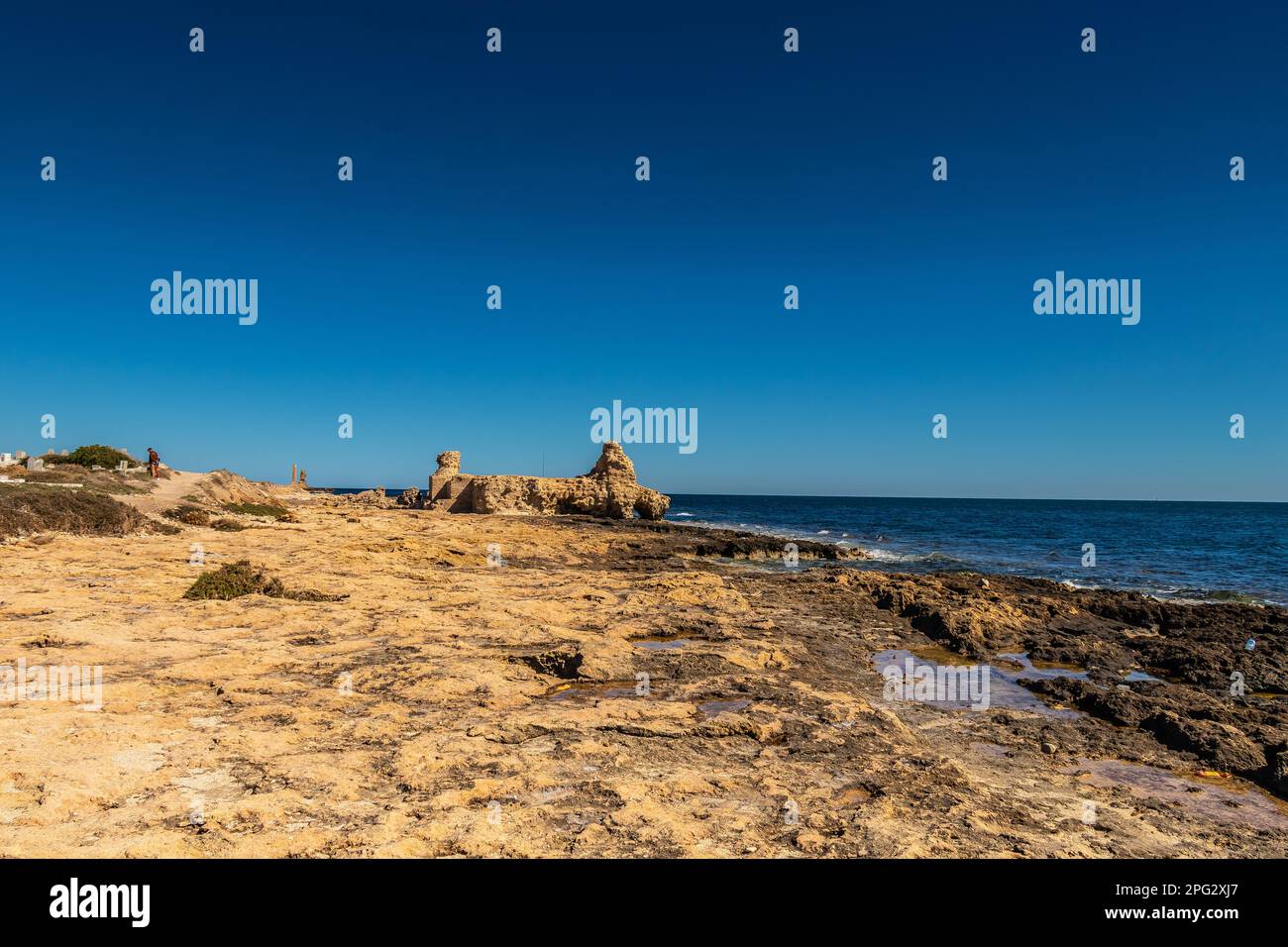The Remains of an Ancient Civilization's Construction on Mahdia Beach ...