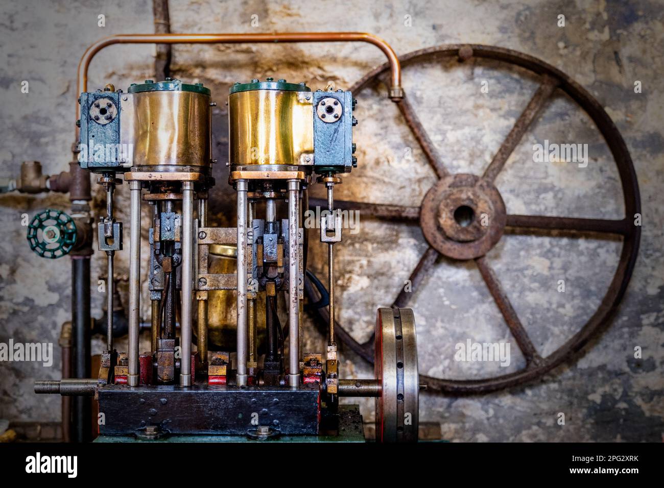 Steam power machinery at Combe Mill, Oxfordshire Stock Photo - Alamy
