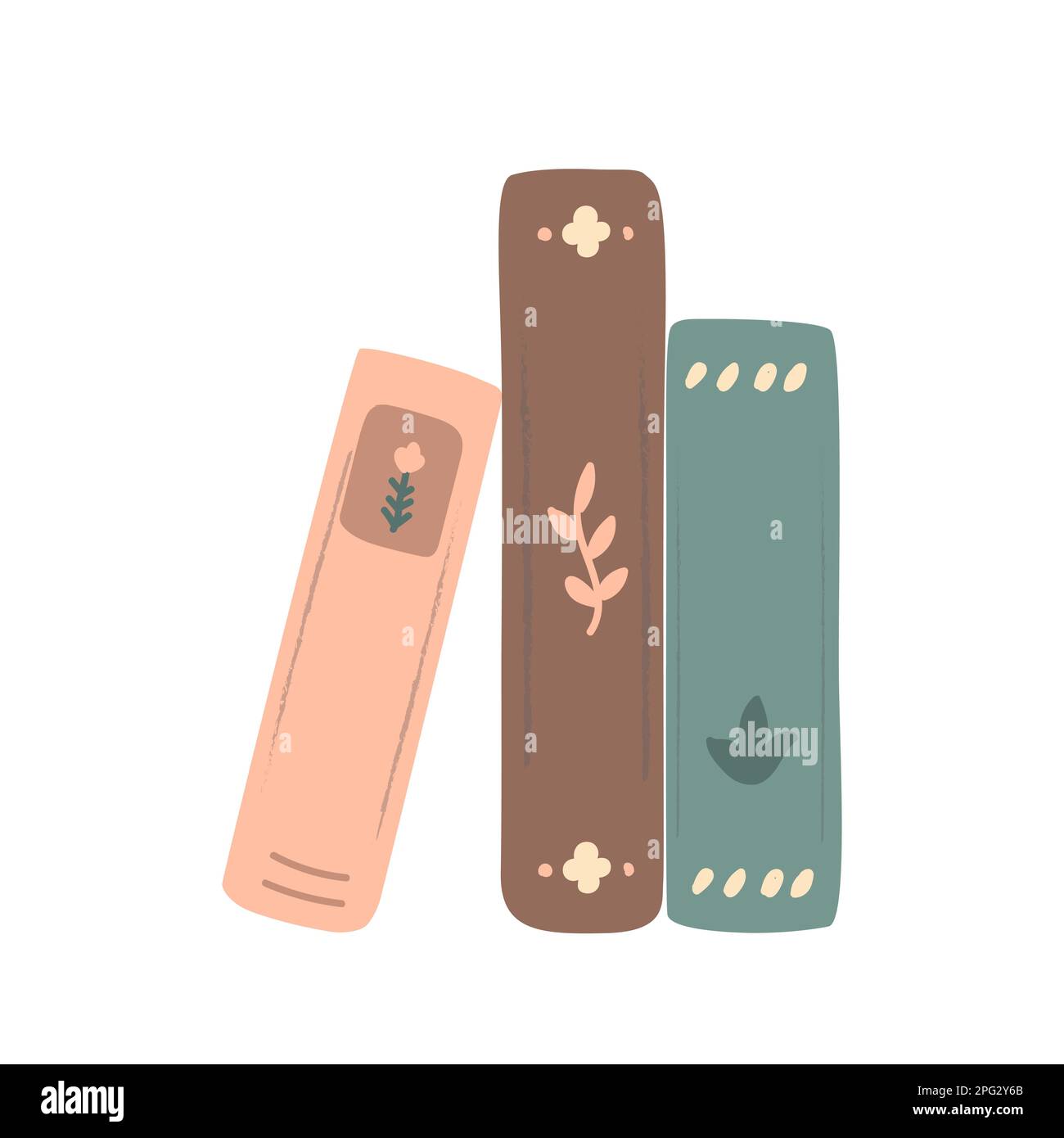 Three vintage books. Standing books composition isolated on white ...