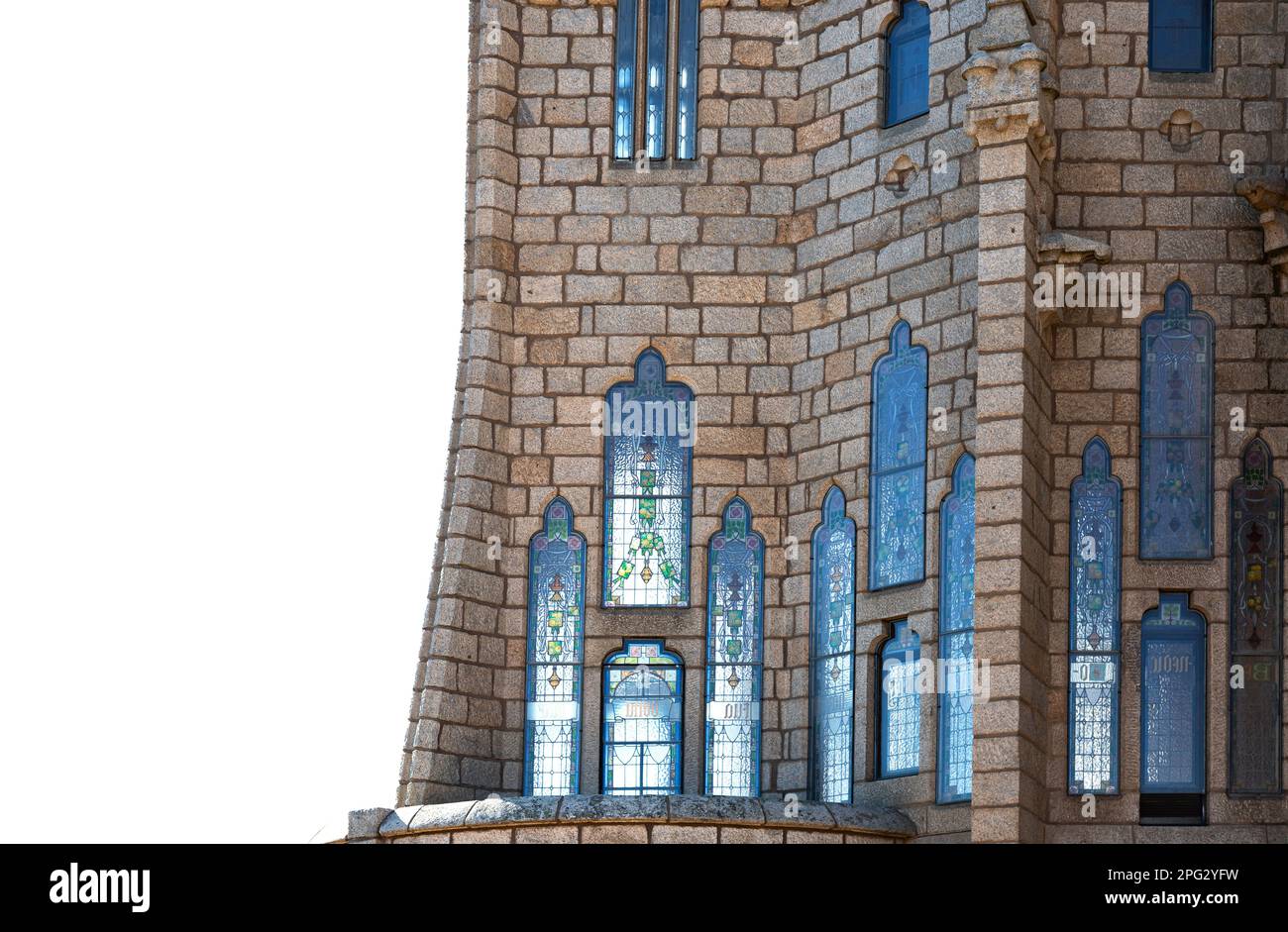 Shot in color and black and white detail on the facade of this historic ...