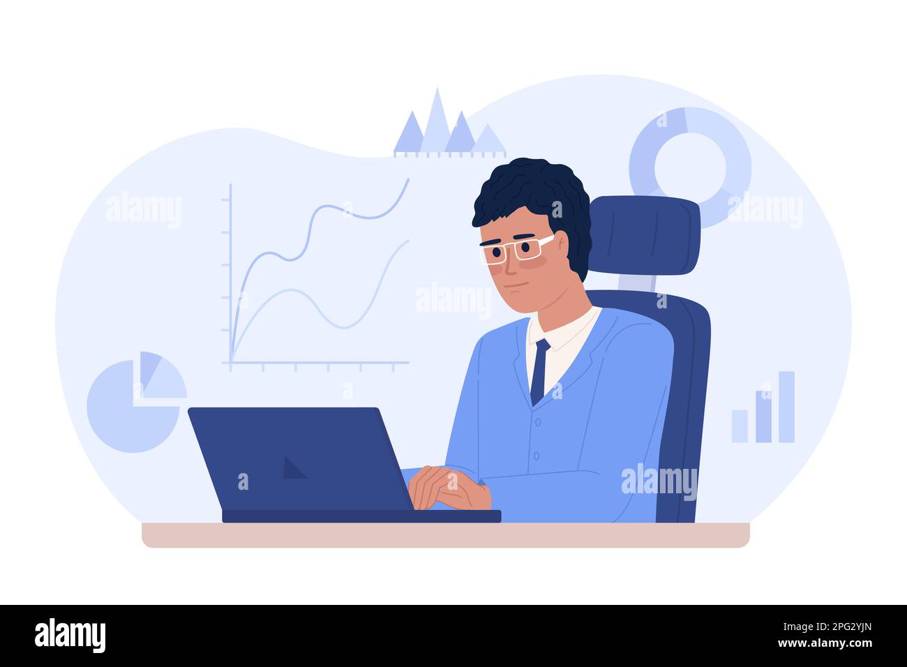 Data scientist job flat concept vector spot illustration Stock Vector ...