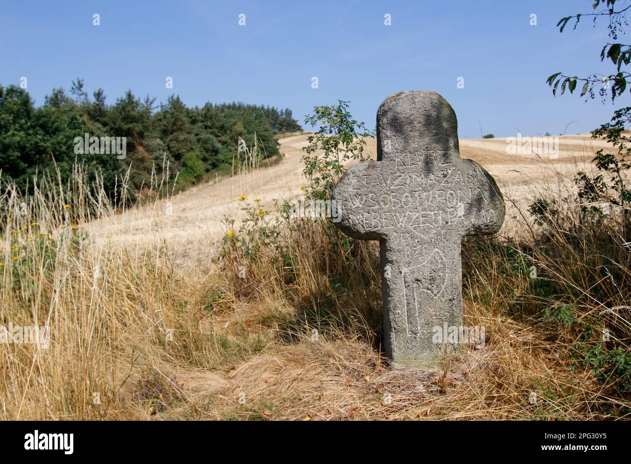 The Conciliation Cross standing at a road near the Protivec was built ...
