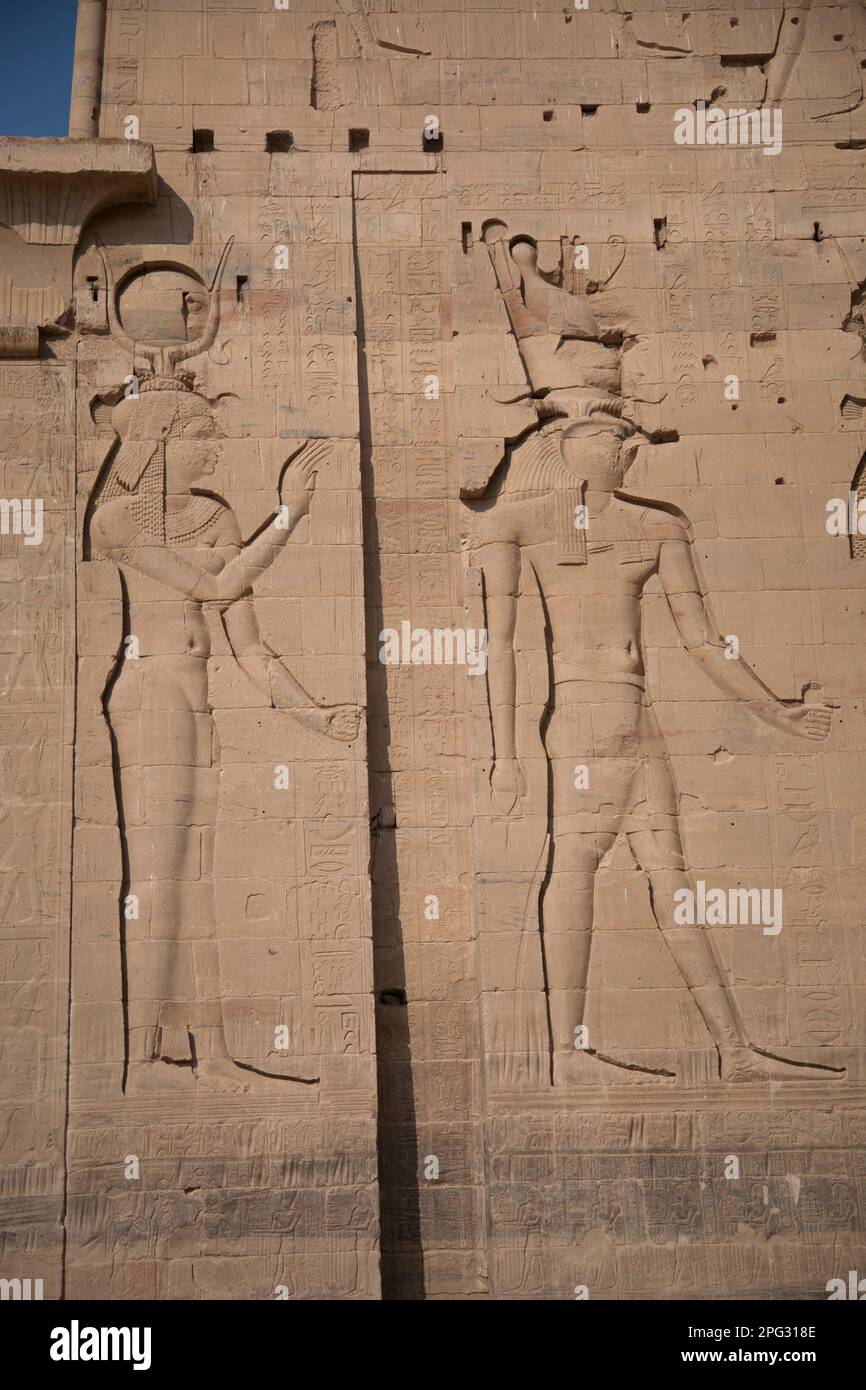 Temple of Edfu, Aswan, Nile, Egypt Stock Photo - Alamy