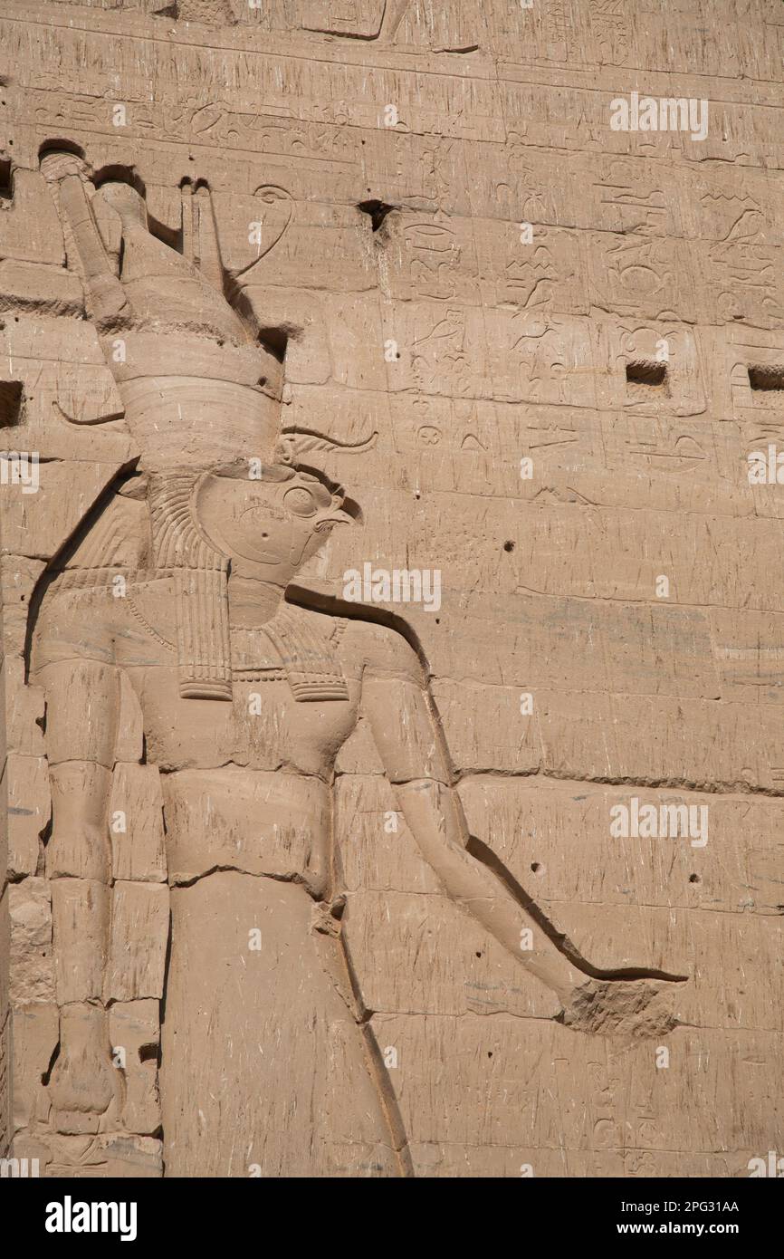 Temple of Edfu, Aswan, Nile, Egypt Stock Photo - Alamy