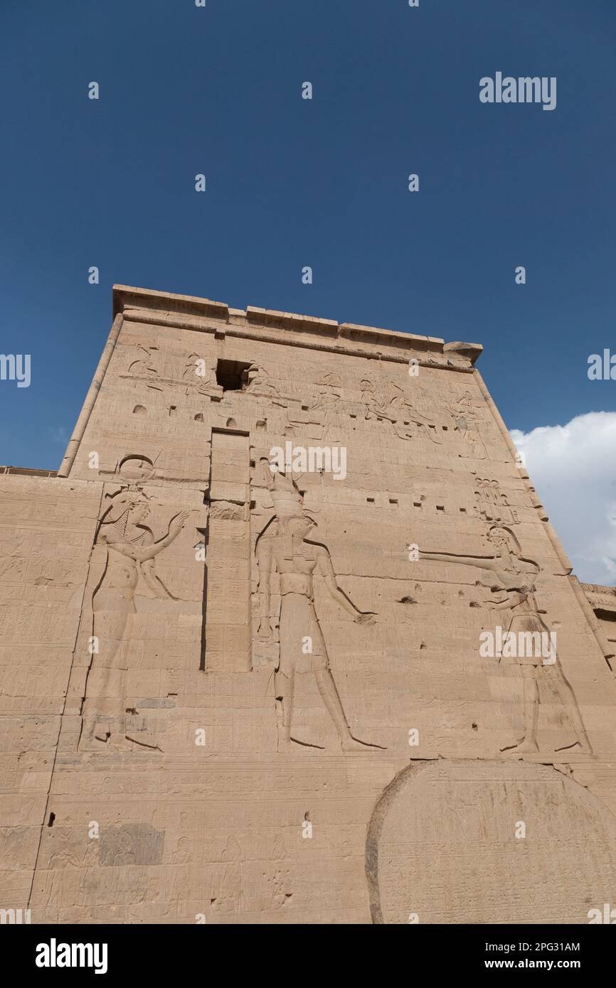 Temple of Edfu, Aswan, Nile, Egypt Stock Photo - Alamy