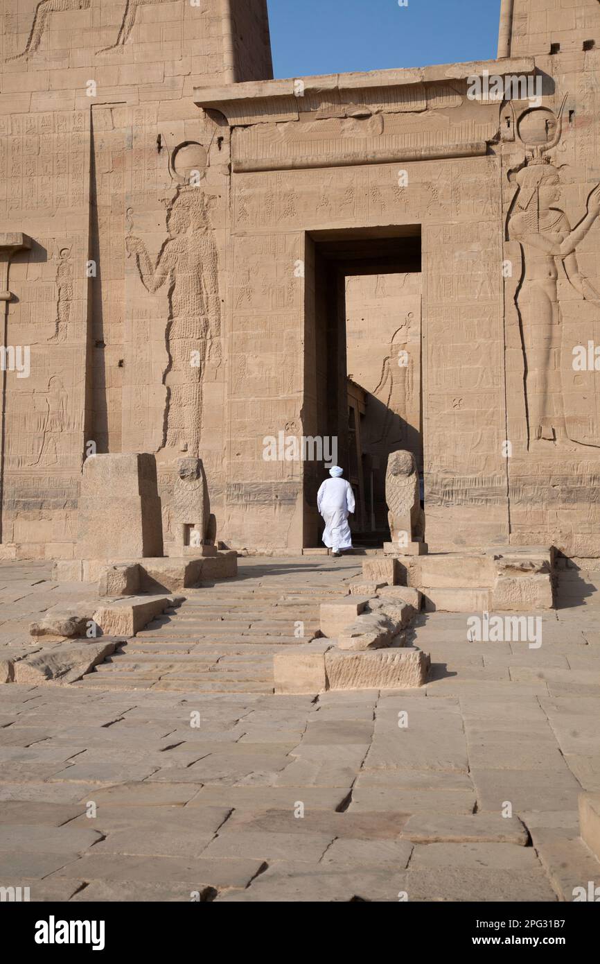 Temple of Edfu, Aswan, Nile, Egypt Stock Photo - Alamy