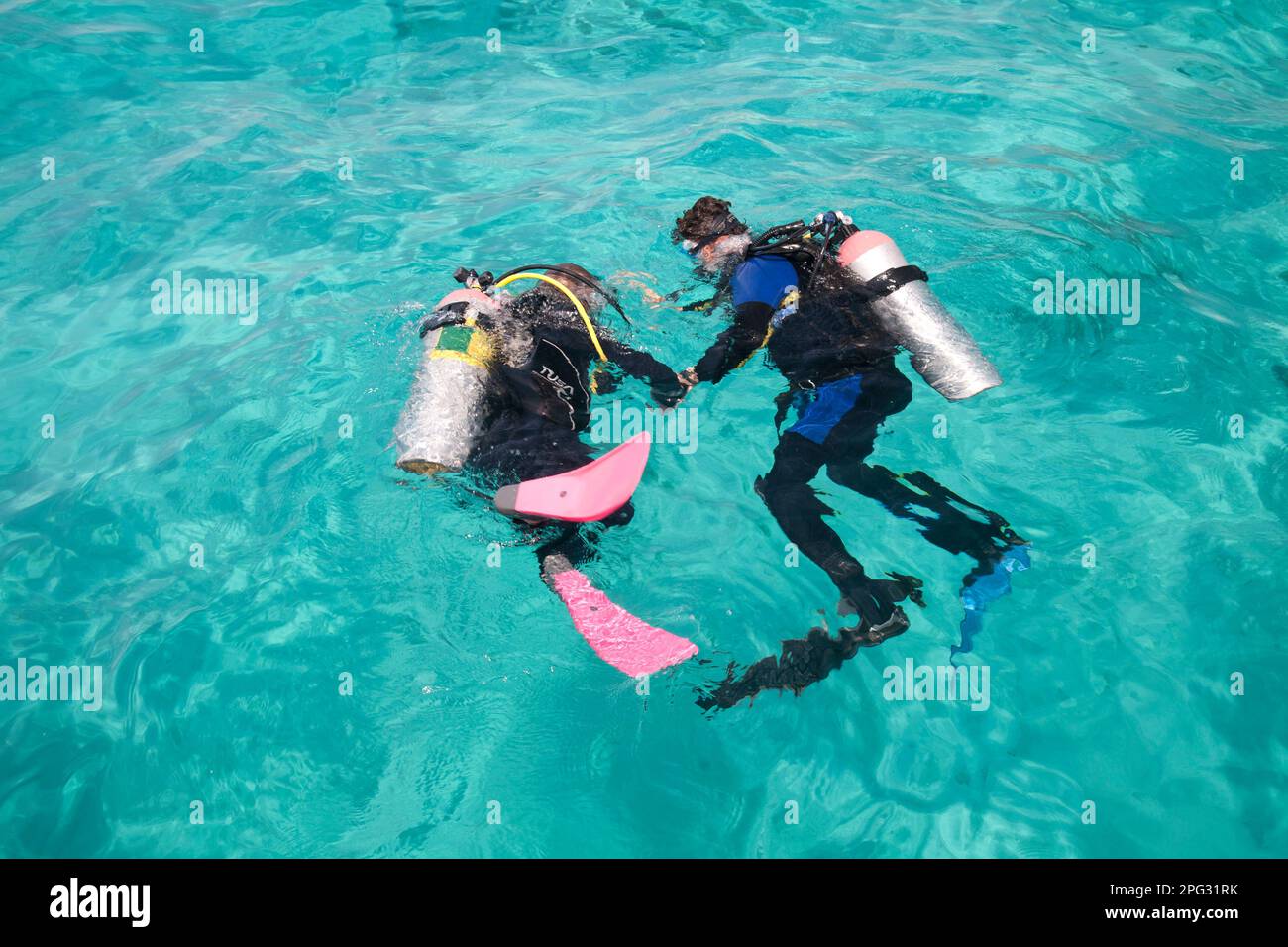 Egypt, Sharm El-Sheikh, Red sea, scuba diving in training Stock Photo ...