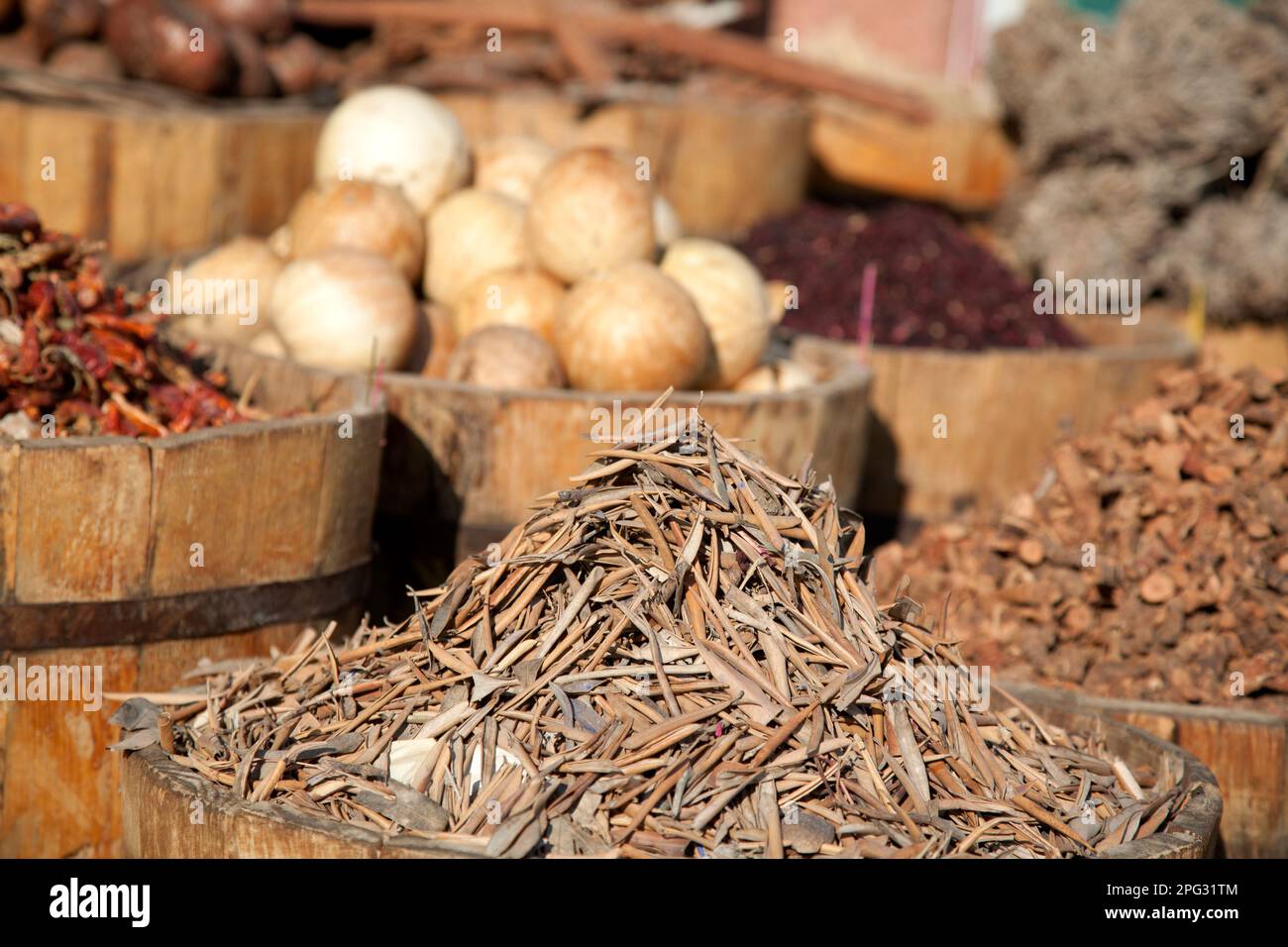 Egypt, Sharm El-Sheikh, Cinnamon spices on display Stock Photo - Alamy