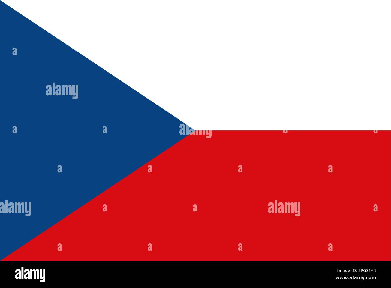 National Czechia flag, official colors and proportion correctly ...