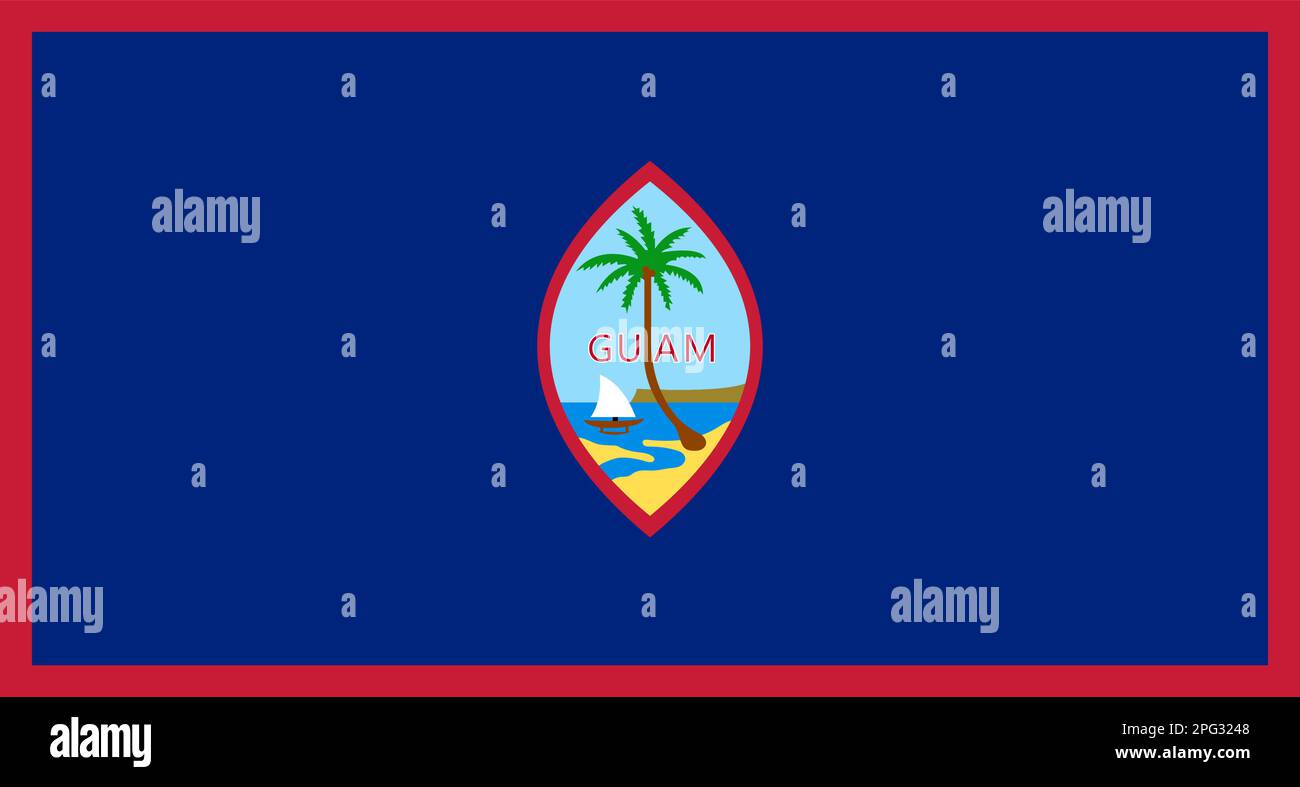 National Guam flag, official colors and proportion correctly. Guam flag ...