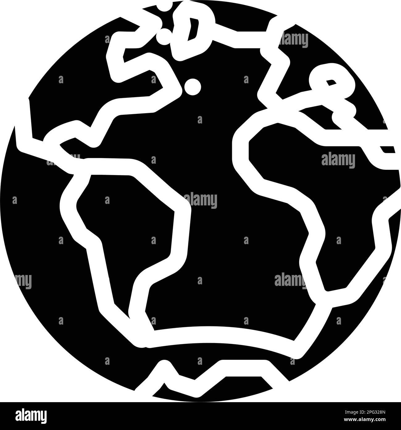 atlantic ocean map glyph icon vector illustration Stock Vector Image ...