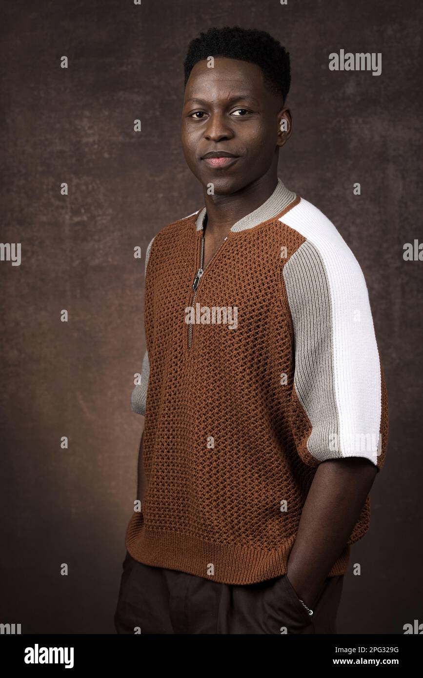 Toheeb Jimoh, a member of the cast of "Ted Lasso," poses for a portrait at the Four Seasons ...