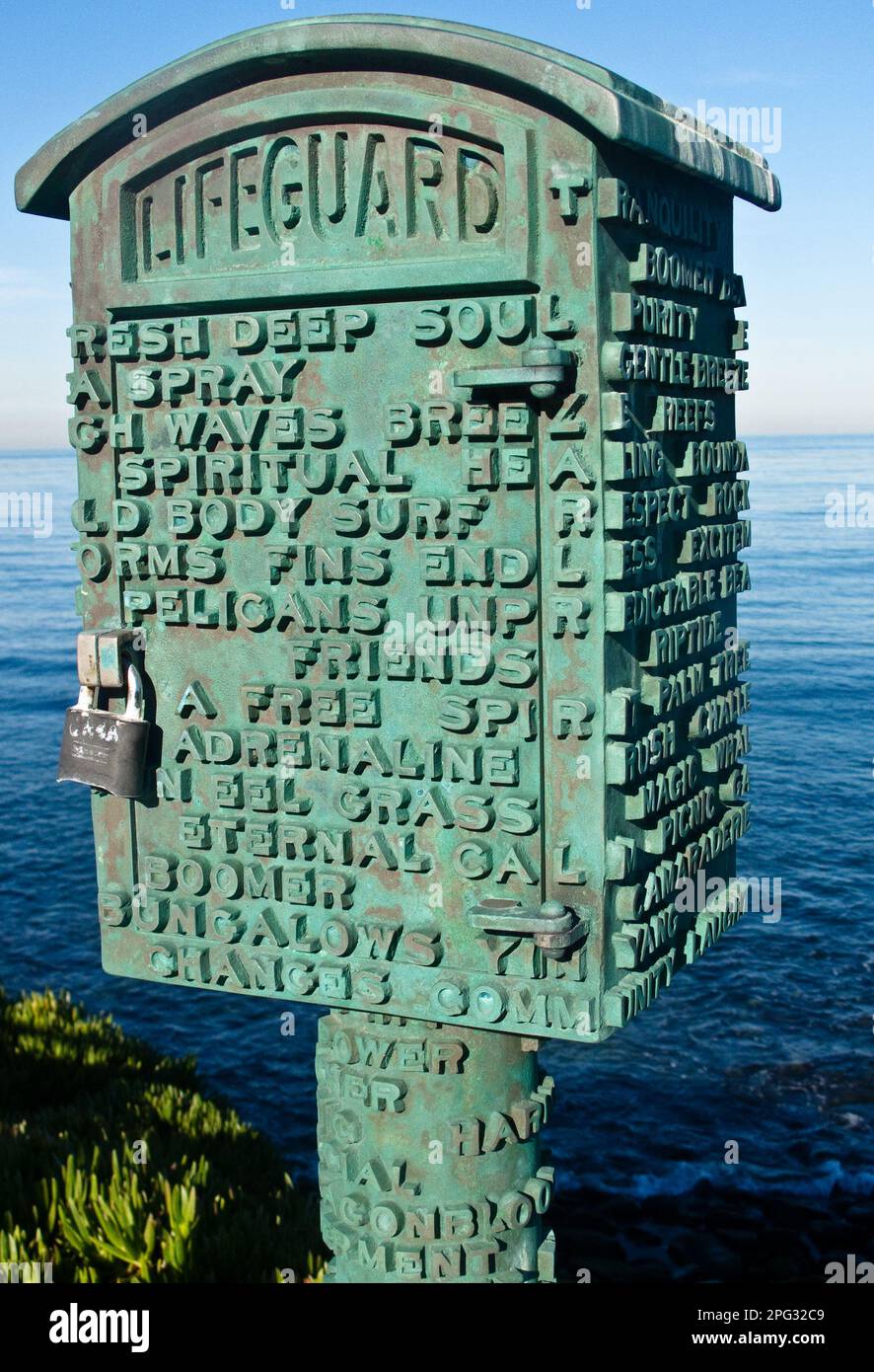 Lifeguard box, La Jolla Stock Photo - Alamy