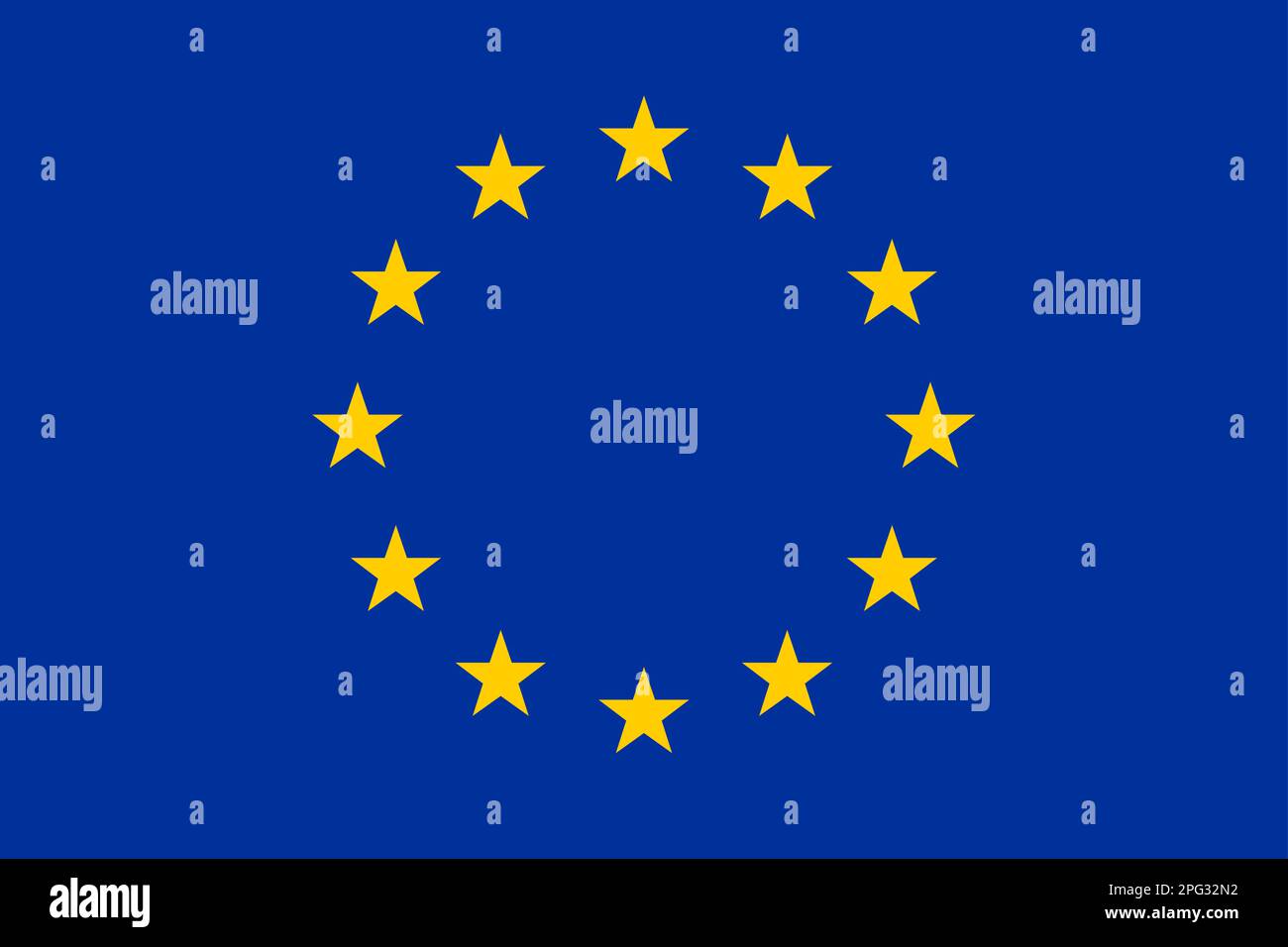 The official european union flag, official colors and proportion ...