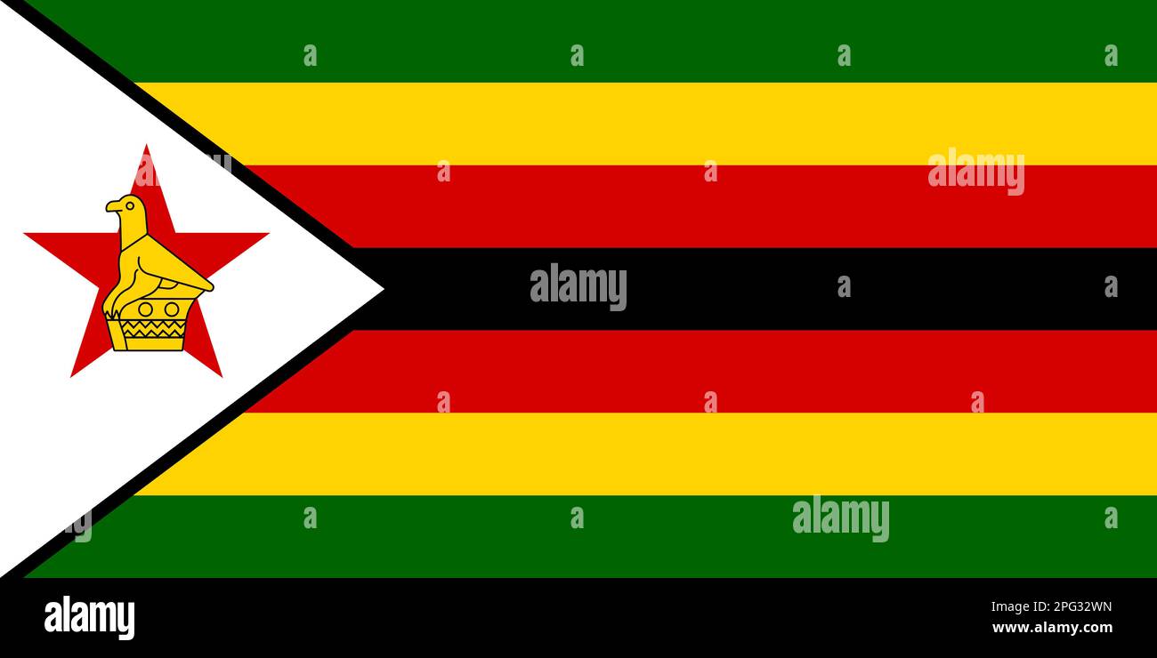National Zimbabwe Flag Official Colors And Proportion Correctly