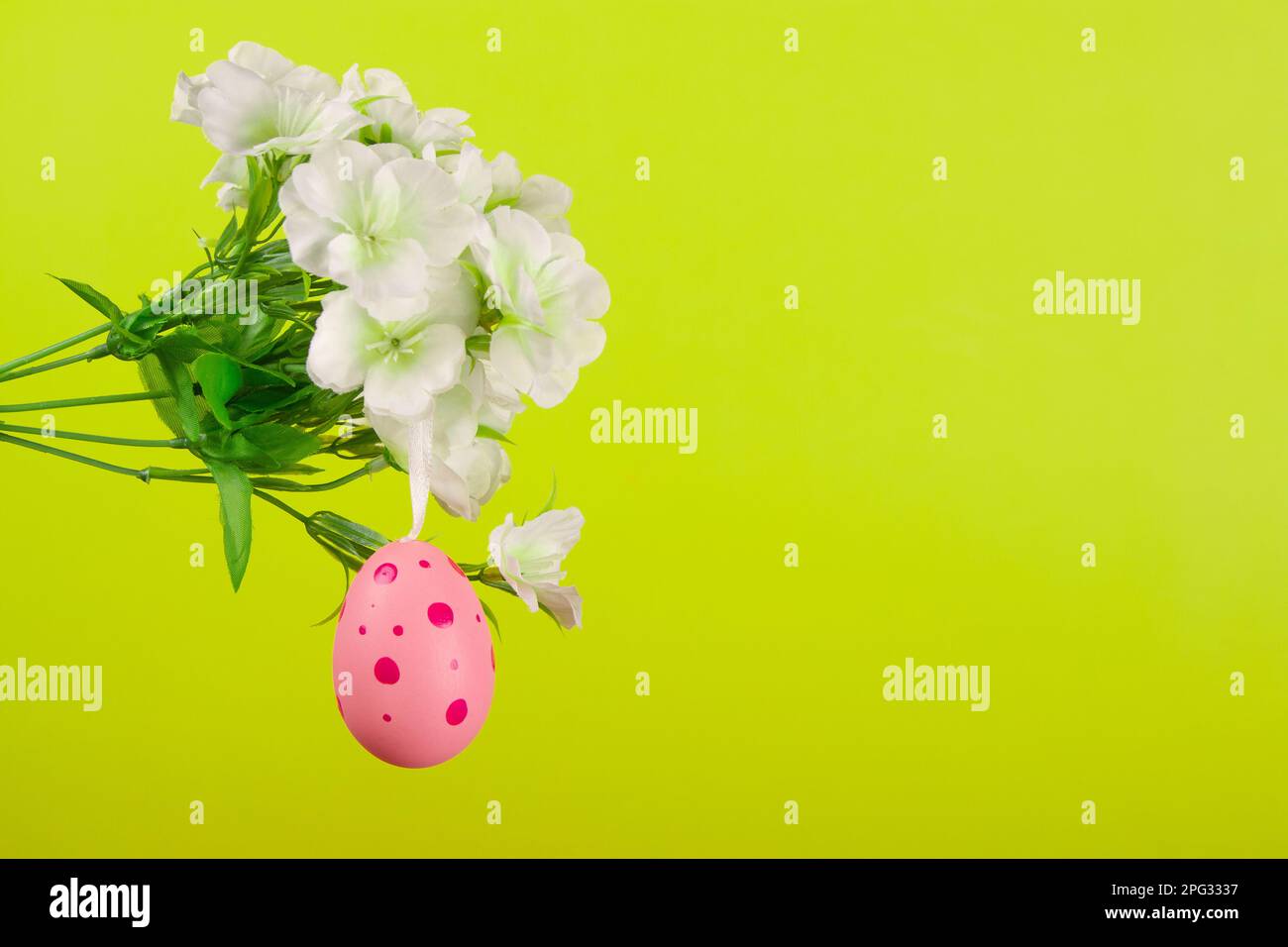 Charming depiction of Easter festivities, showcasing pink egg painted ...