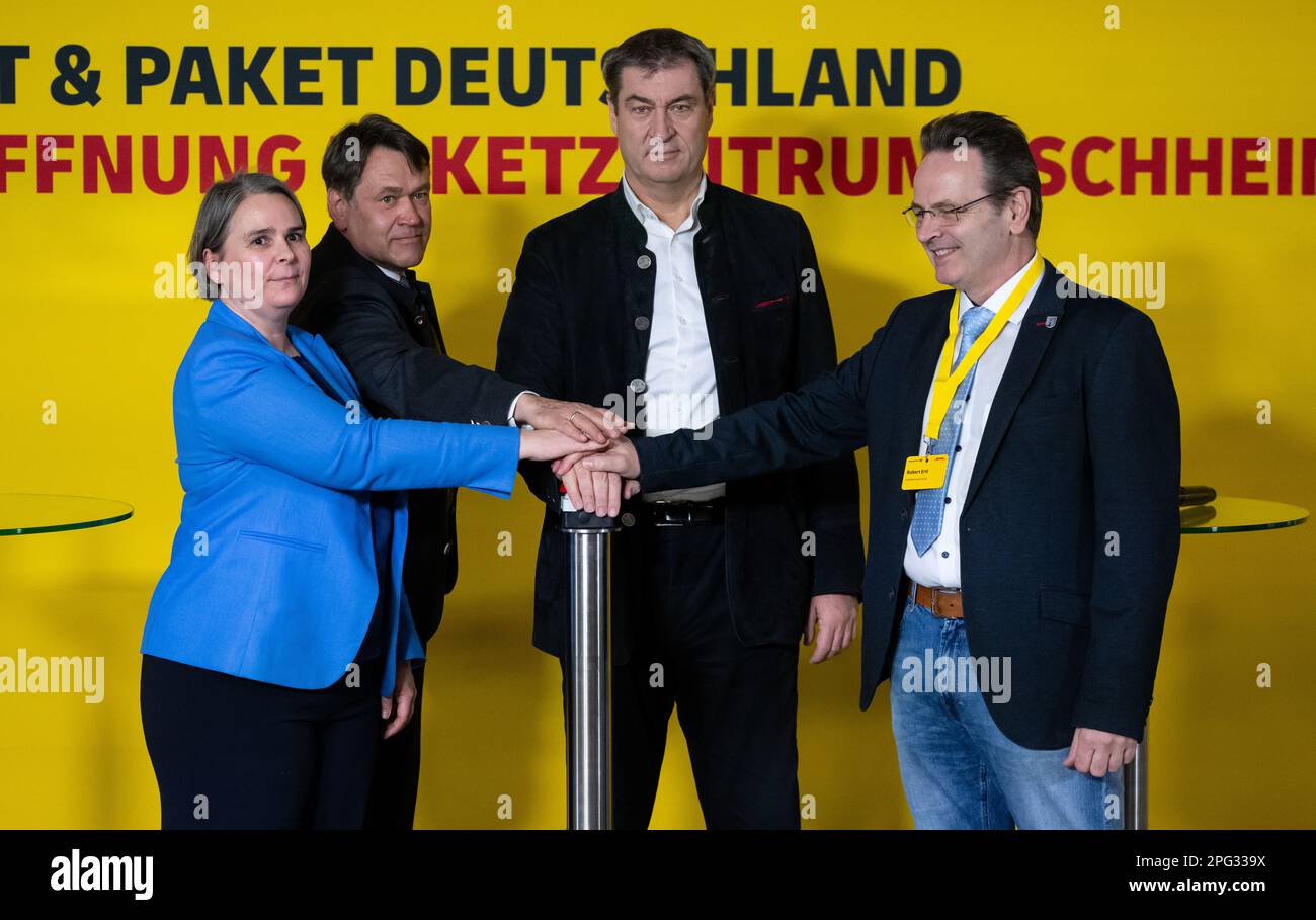 Aschheim, Germany. 20th Mar, 2023. Nikola Hagleitner (l-r), Member of ...
