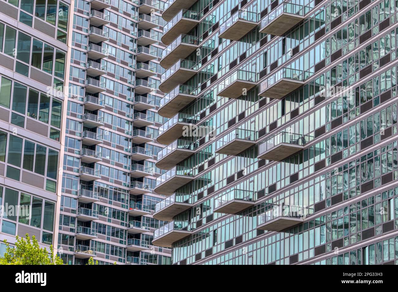 Vying for views, three glass-skinned apartment towers along Center ...