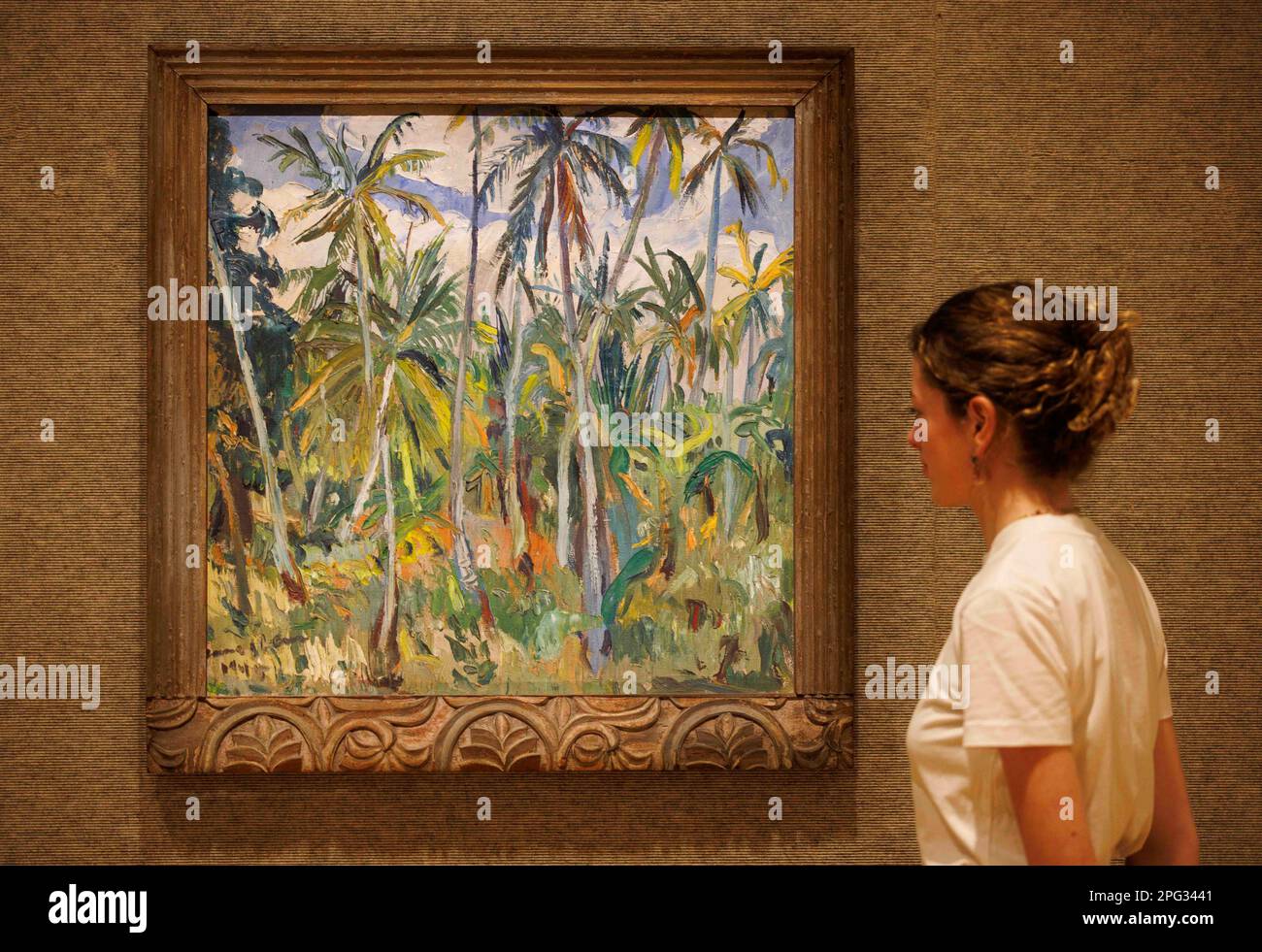 London, UK. 20th Mar, 2023. Irma Stern, 'Palm Trees', Zanzibar, est £ ...