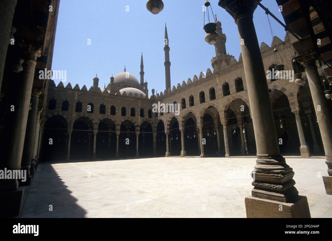 Egypt, Cairo, Mosque of Mohammed Ali, courtyard, the Citadel Stock ...