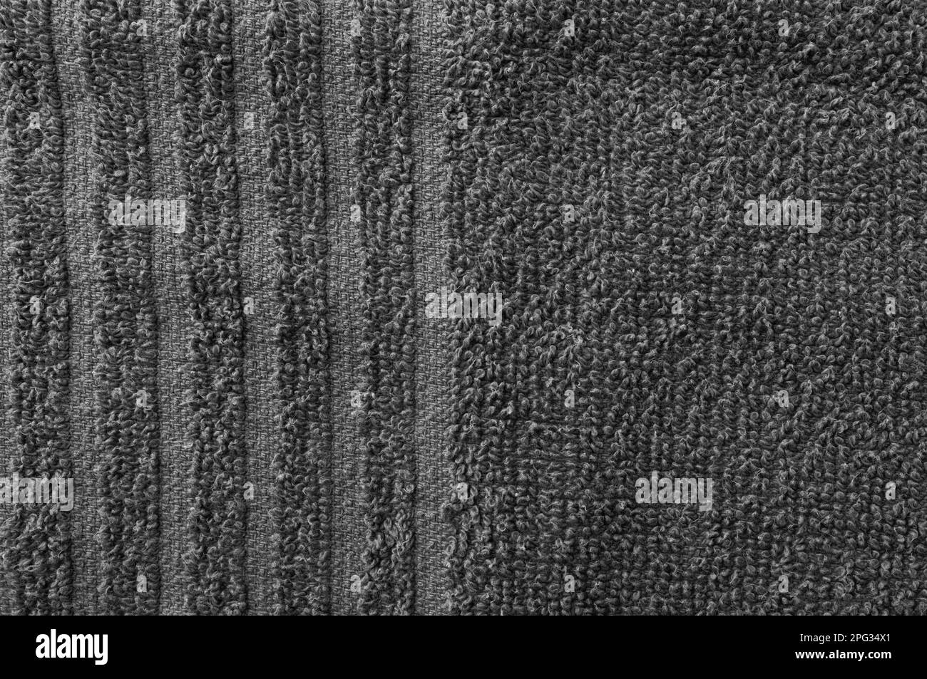 Gray terry towel fabric texture. Textile background, top view Stock ...