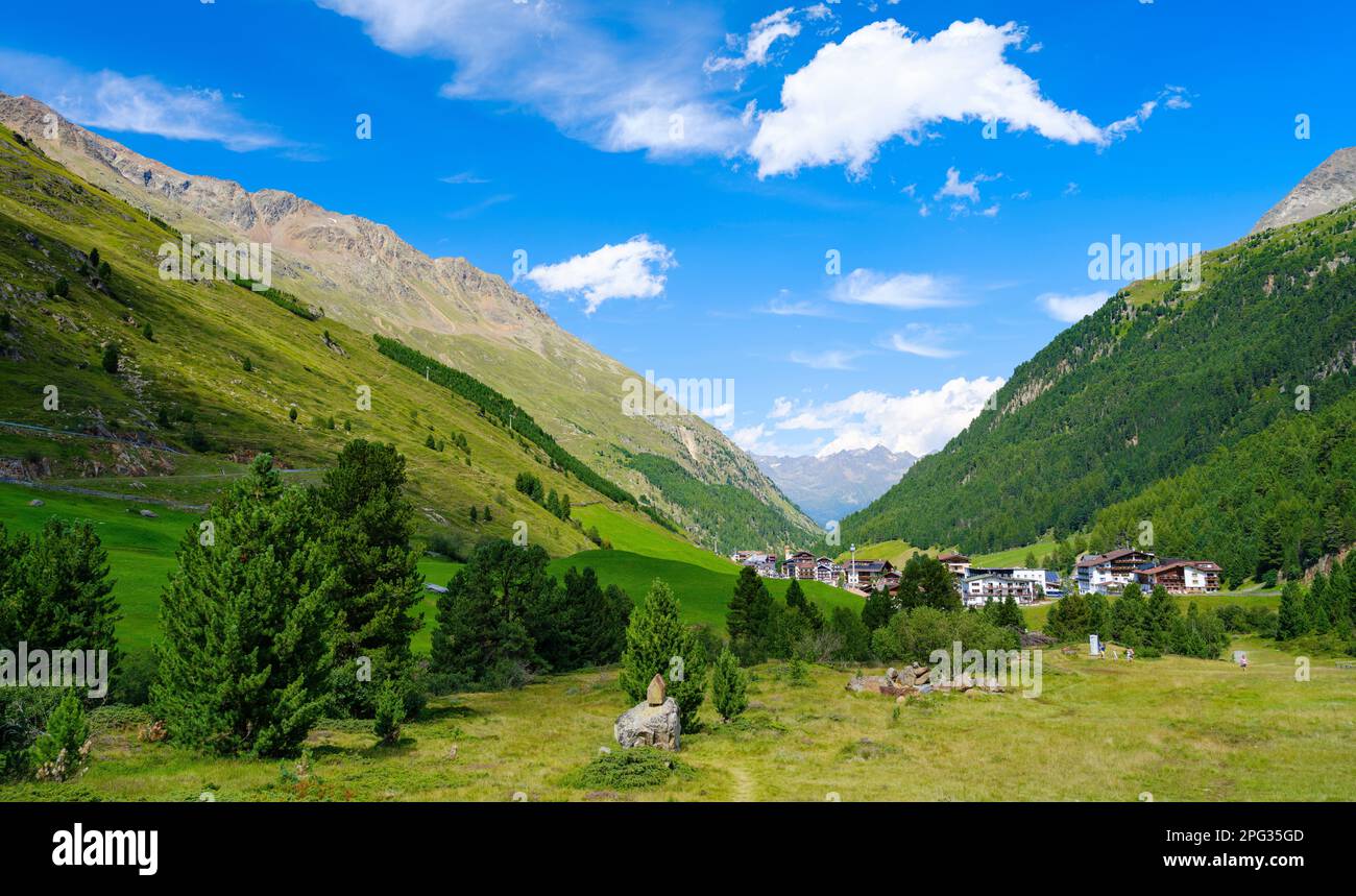 Village Vent in the Oetztal Alps in the Nature Park Oetztal. Europe ...