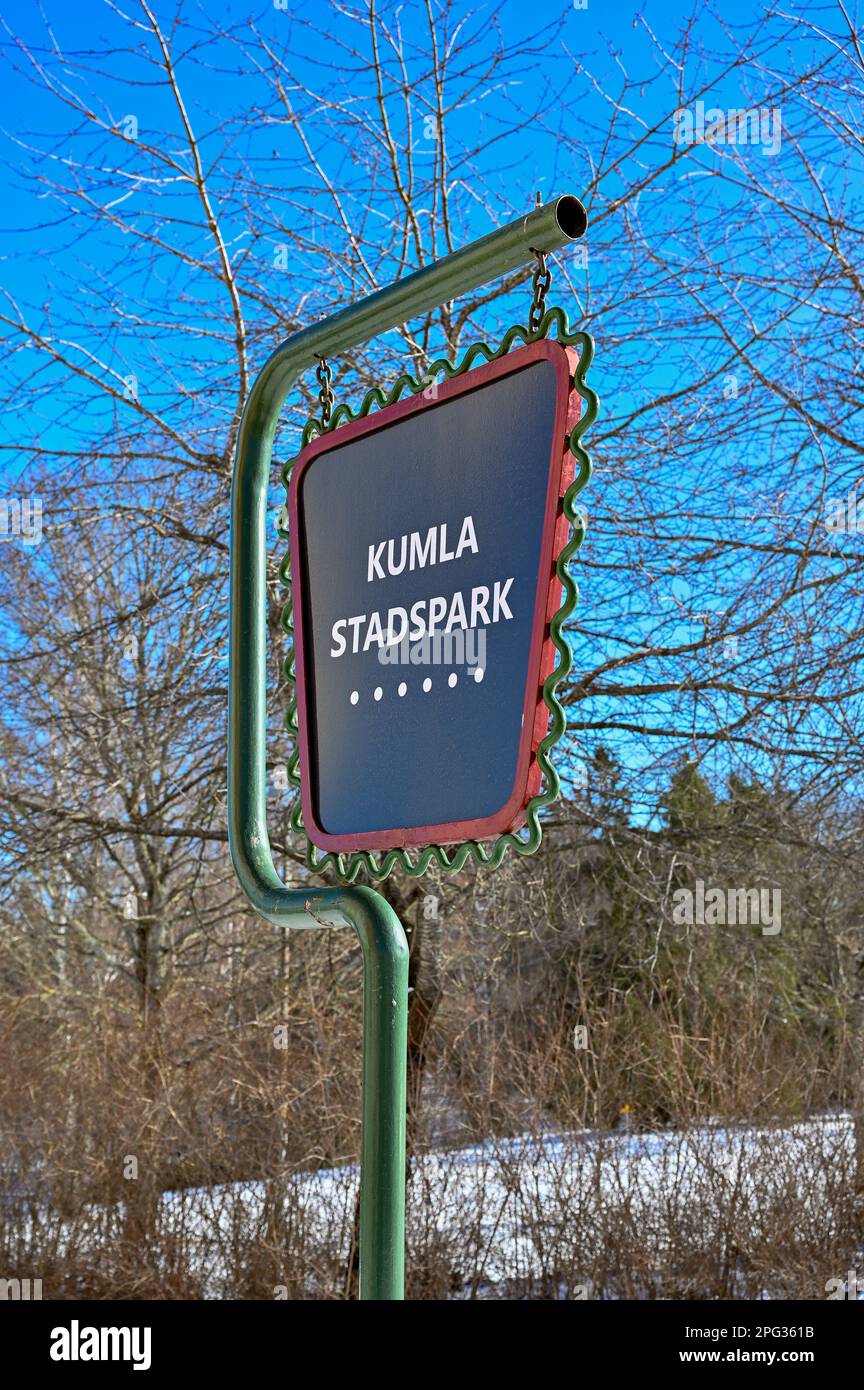 Kumla Sweden mars 12 2023 Sign in Swedish means Kumla citypark Stock ...