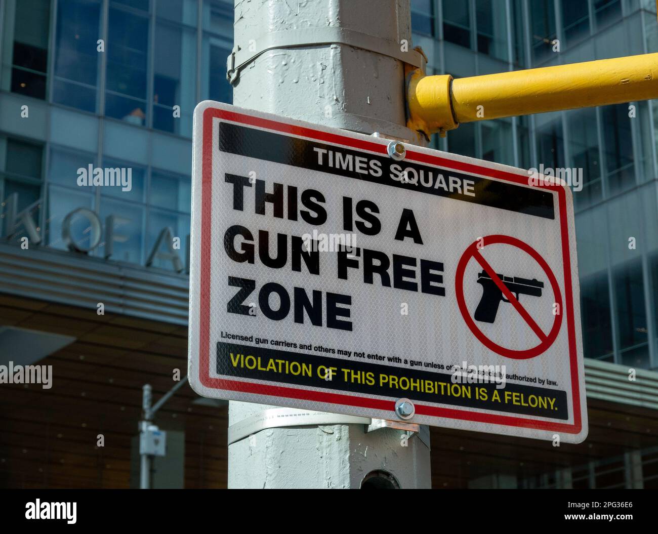 Times Square has been designated as a gun free zone to ensure safety ...