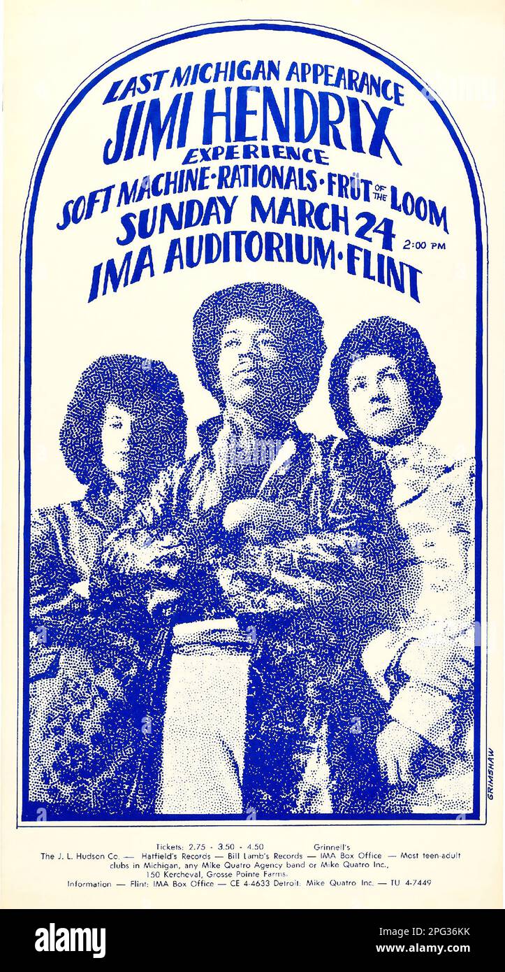 Jimi hendrix vintage poster hi-res stock photography and images - Alamy