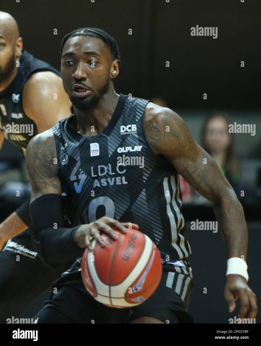 Trelaze, France. 20th Mar, 2023. Jonah Mathews of LDLC ASVEL during the ...