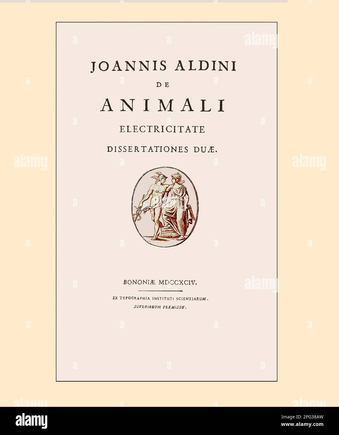Giovanni Aldini Title Page Stock Photo - Alamy