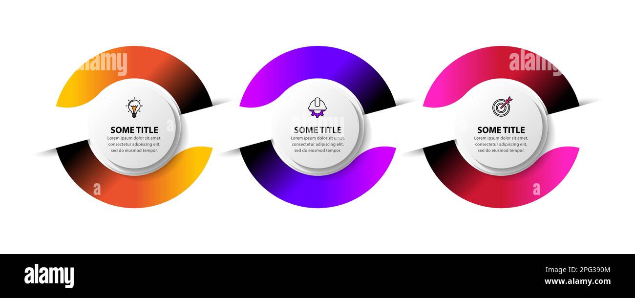 Infographic template with icons and 3 options or steps. Abstract ...