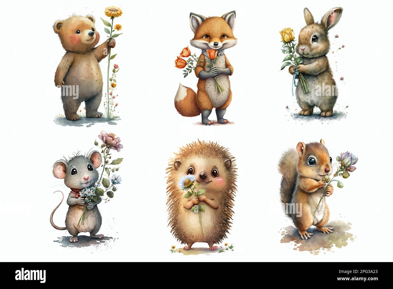 A fox and a mouse Stock Vector Images - Alamy