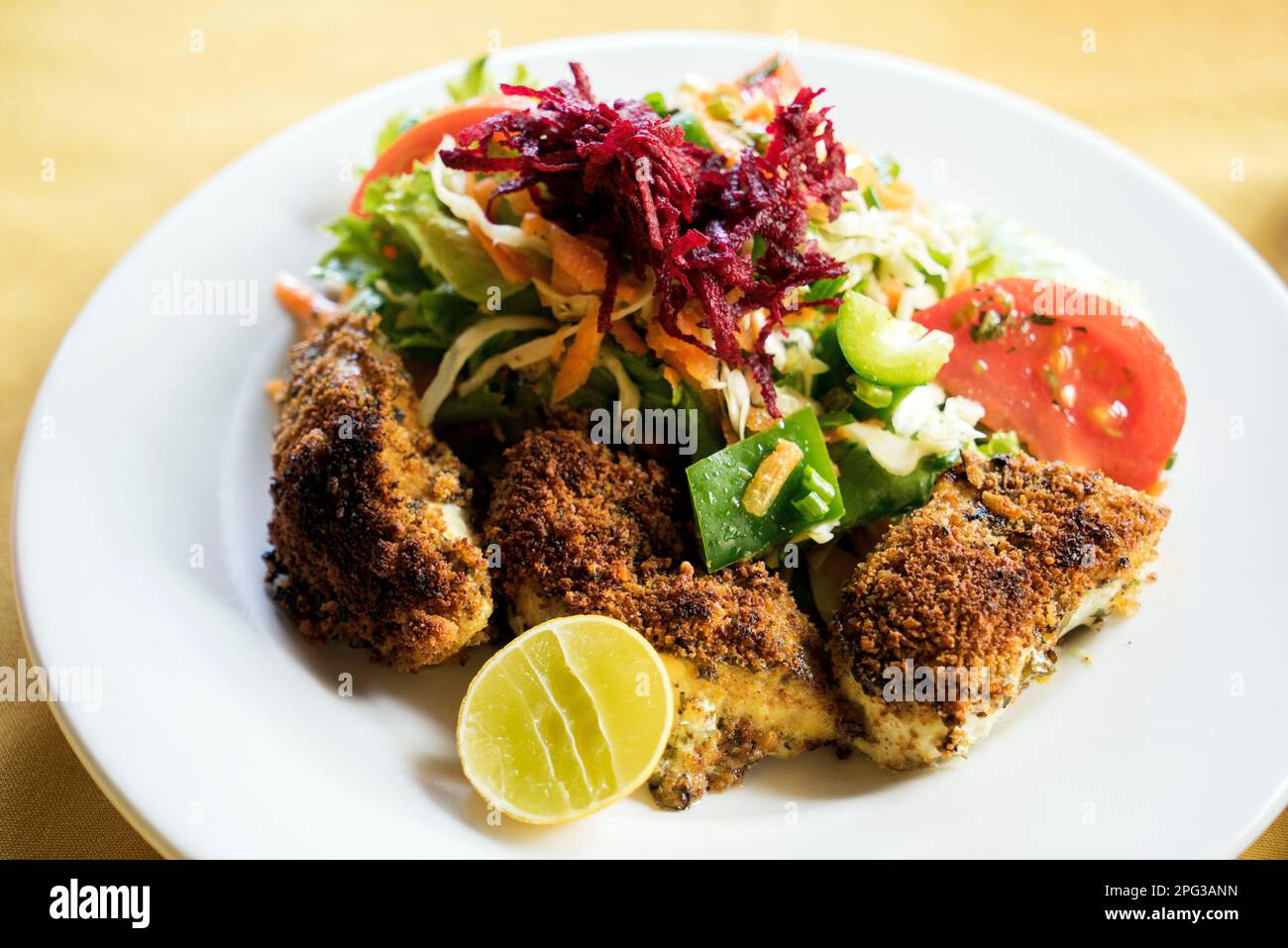 Local Mahi Mahi with Salad and vegetables Tobago,Republic of Trinidad ...