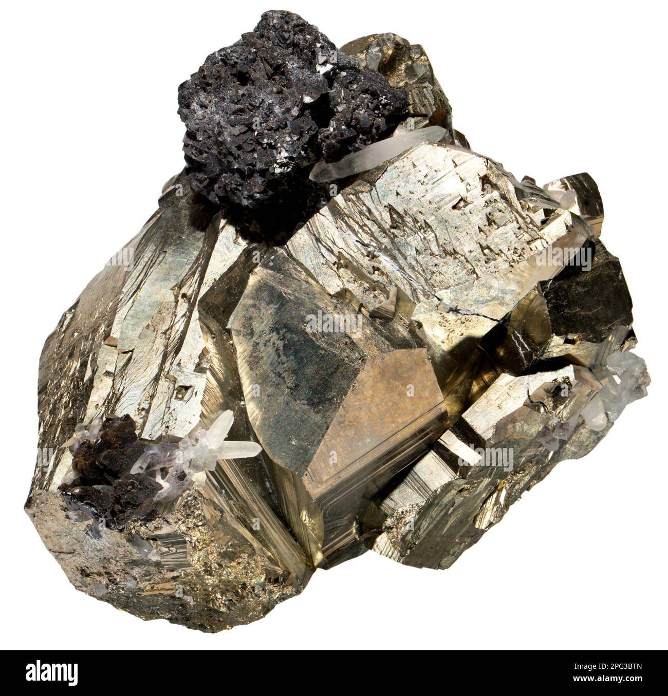 Iron Pyrite, sphalerite and quartz (Bulgaria Stock Photo - Alamy