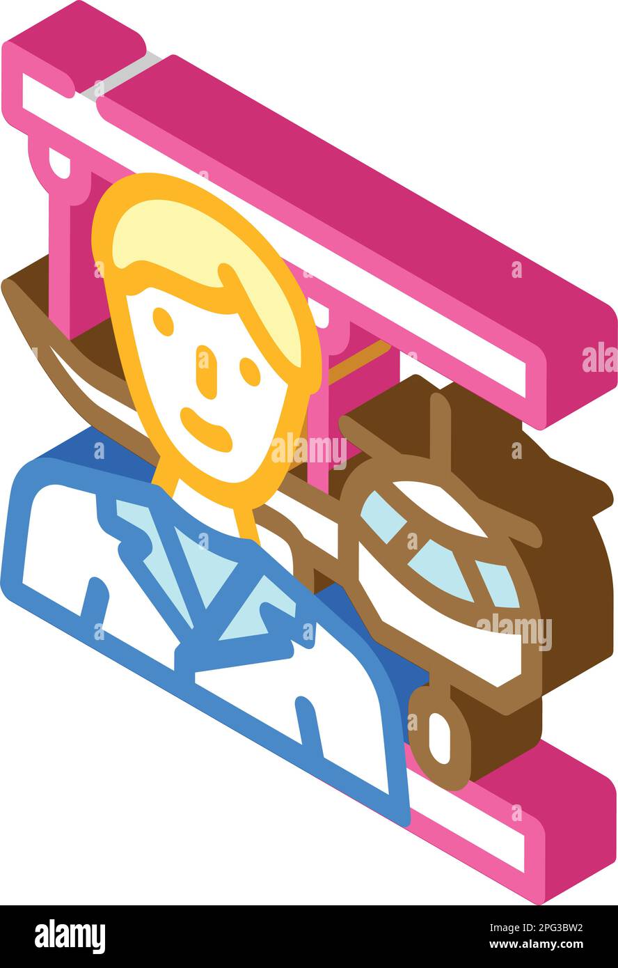 aeronautical engineer worker isometric icon vector illustration Stock ...