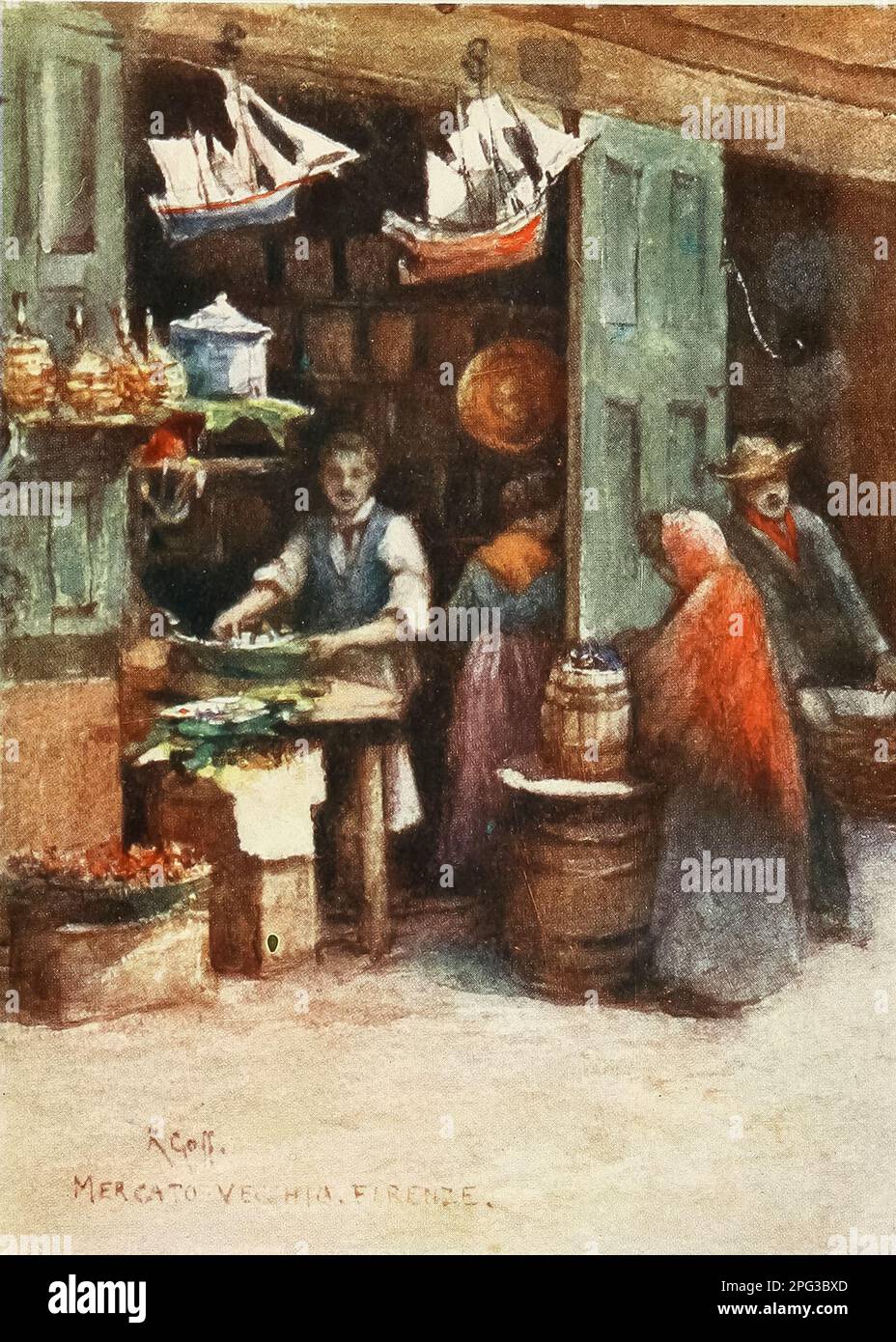 A Cook's Shop in the Mercato Vecchio, before its demolition in 1884 ...