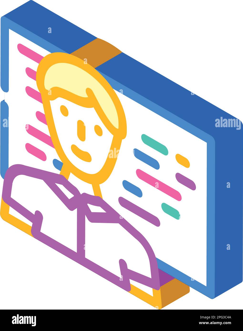 software engineer worker isometric icon vector illustration Stock ...