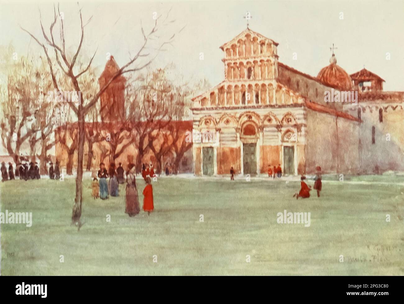 Church of San Paolo a ripa d'Arno, Pisa painted by Colonel Robert ...