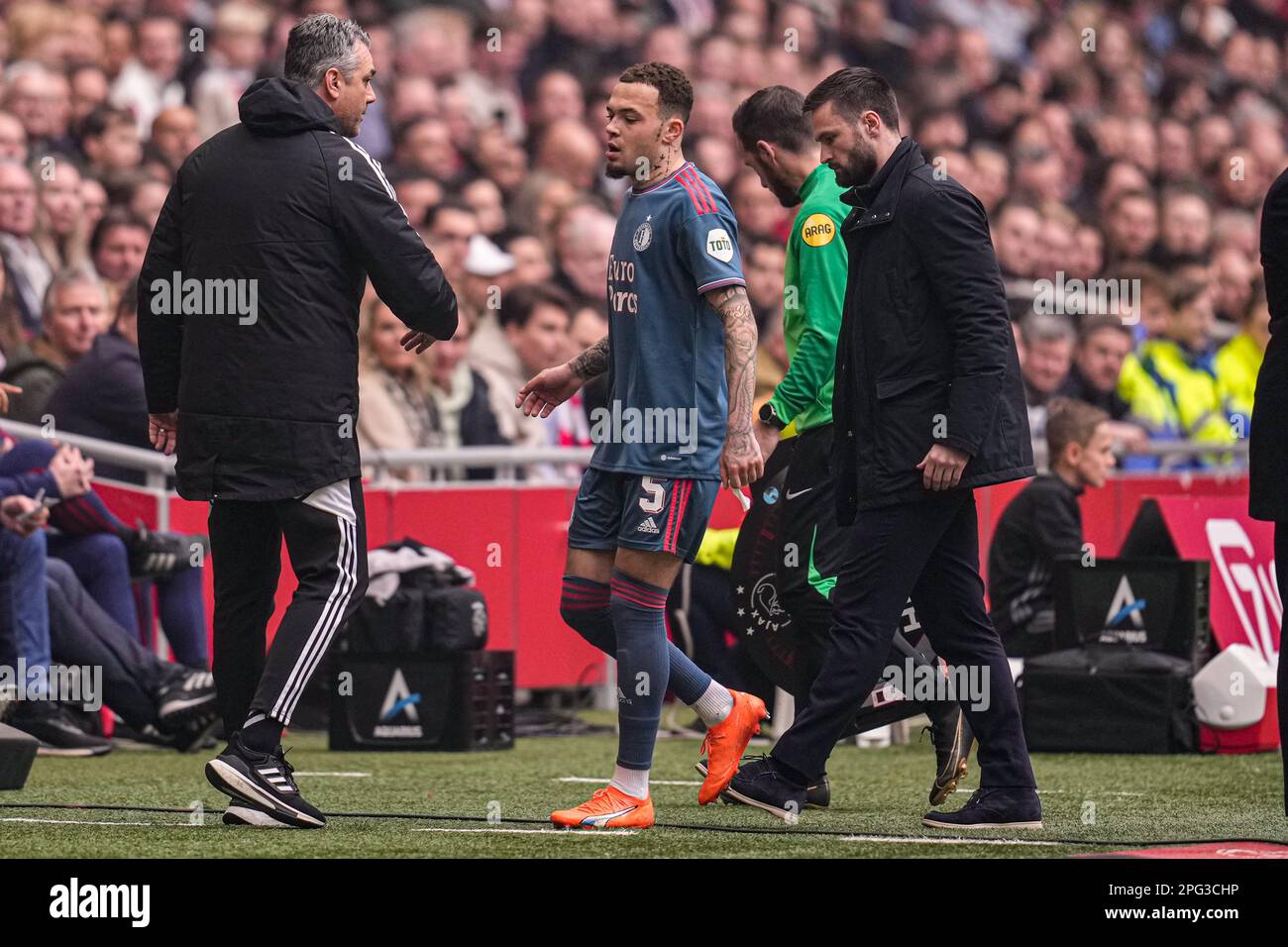 AMSTERDAM, NETHERLANDS - MARCH 19: Quilindschy Hartman of Feyenoord ...