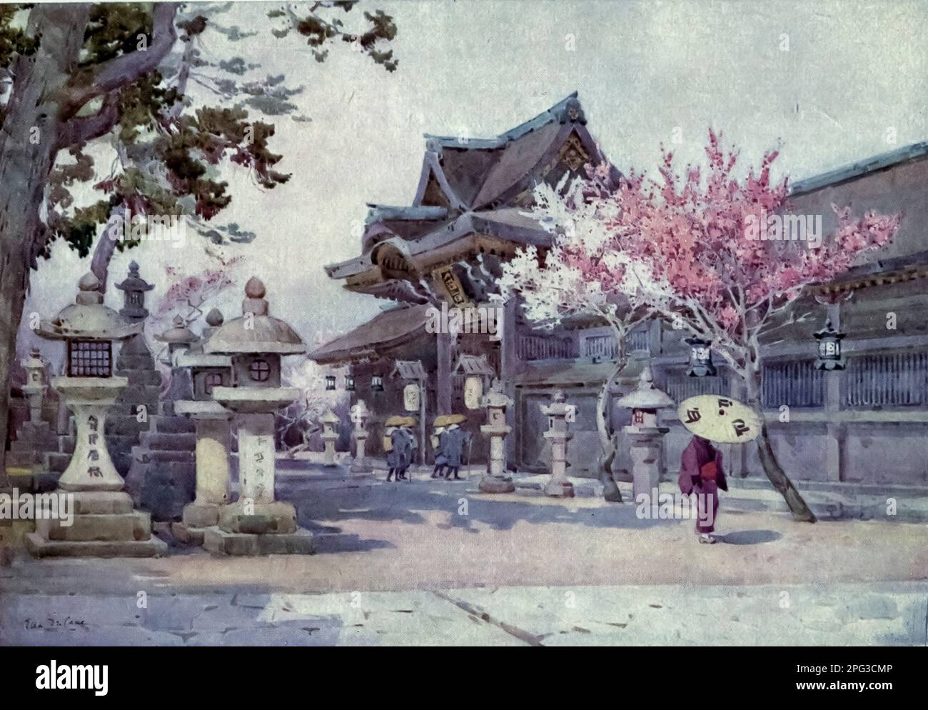 At Kitano Tenjin painted by Ella Du Cane from the book ' The flowers ...