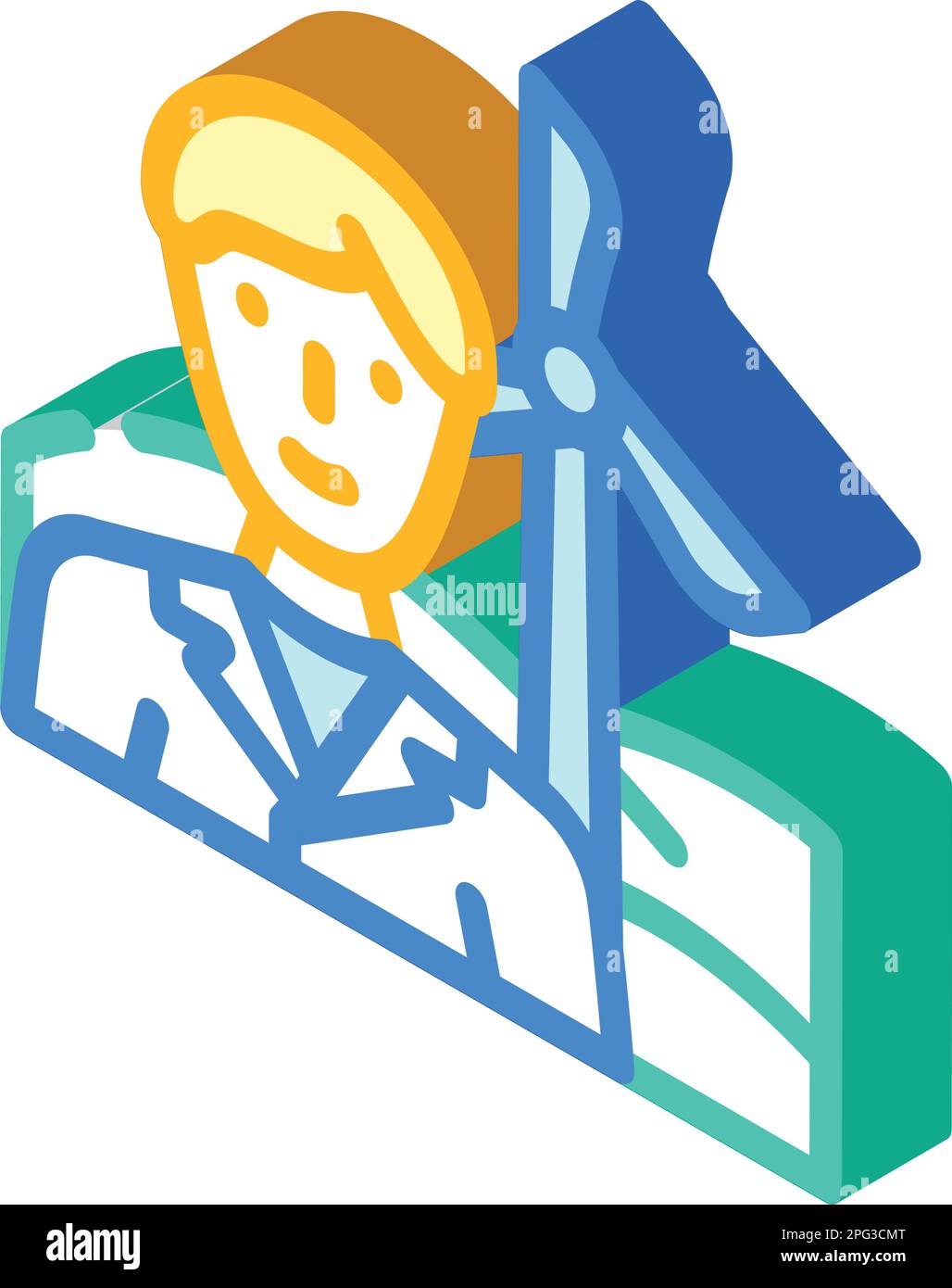 environmental engineer worker isometric icon vector illustration Stock ...