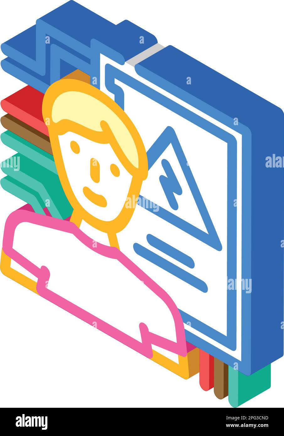 electrical engineer technology isometric icon vector illustration Stock ...