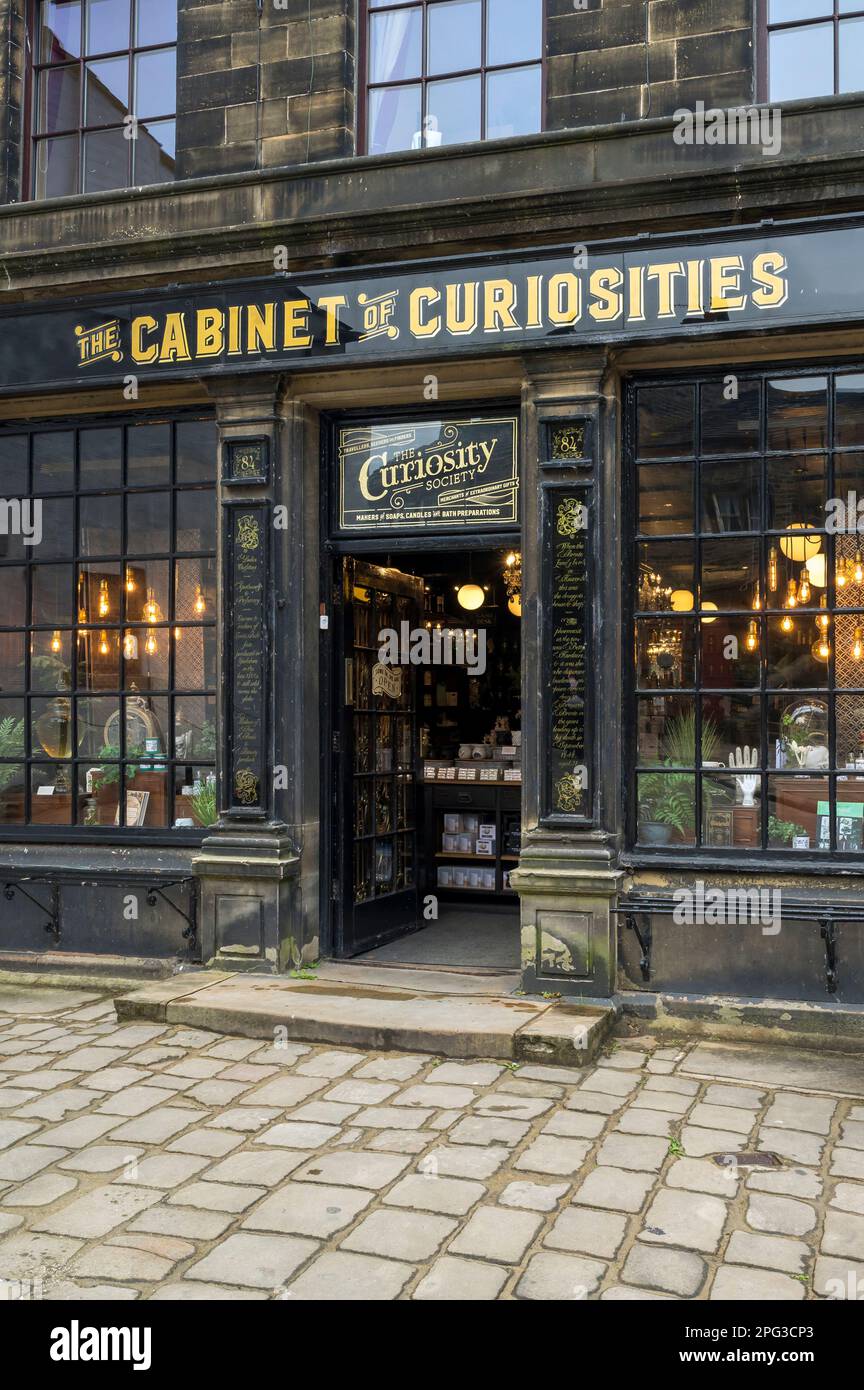 The Cabinet of Curiosities in Haworth, Yorkshire, England Stock Photo ...